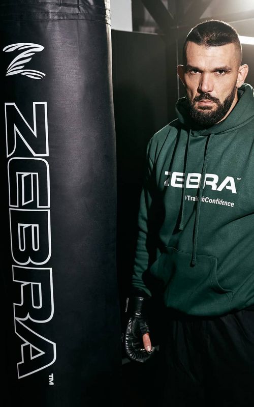 Punching Bag, ZEBRA, PU, black | MMA Training | MMA | Sports | Dax ...